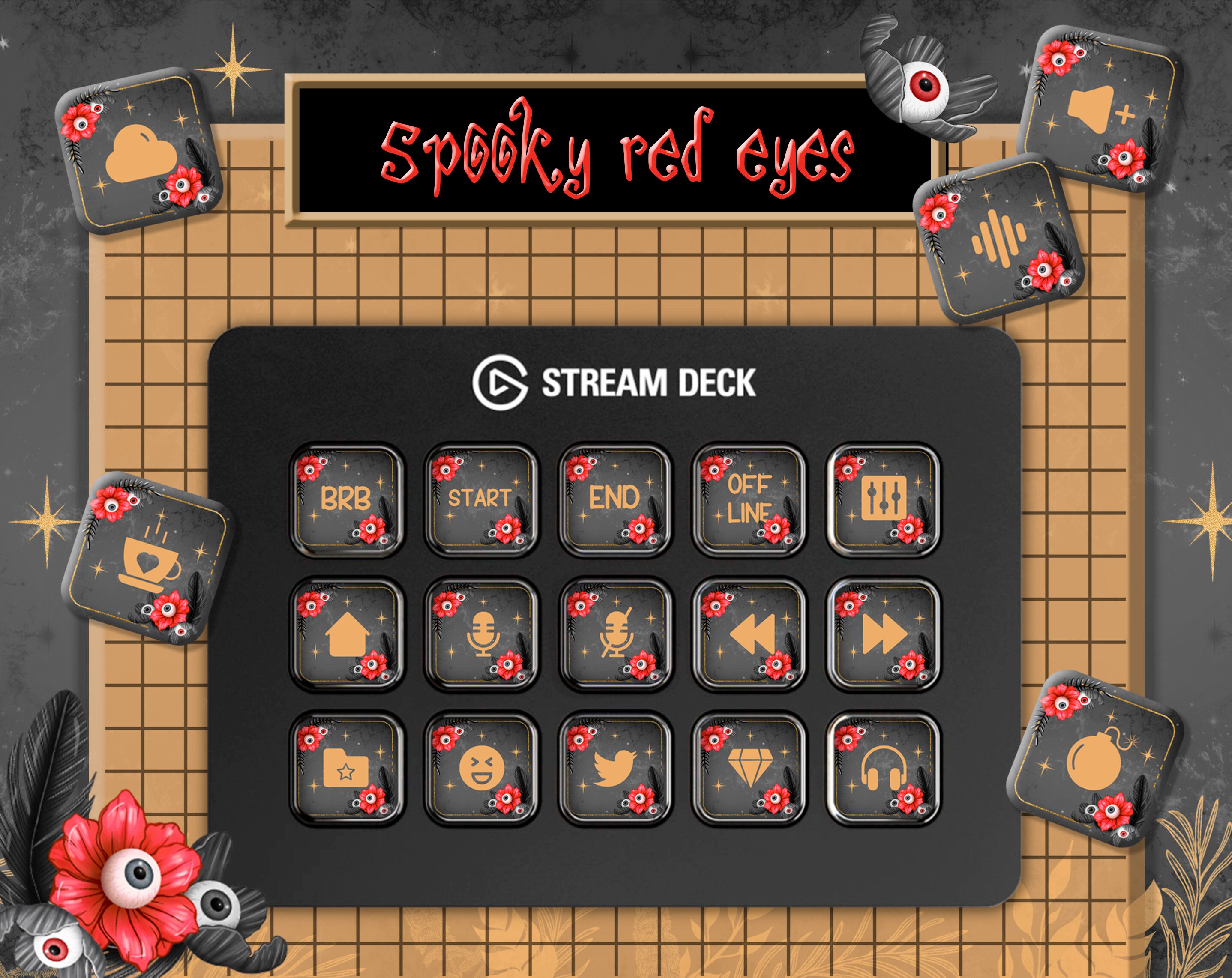 Stream Deck Icons Set Screensavers. 200 Spooky Icon Pack for - Etsy