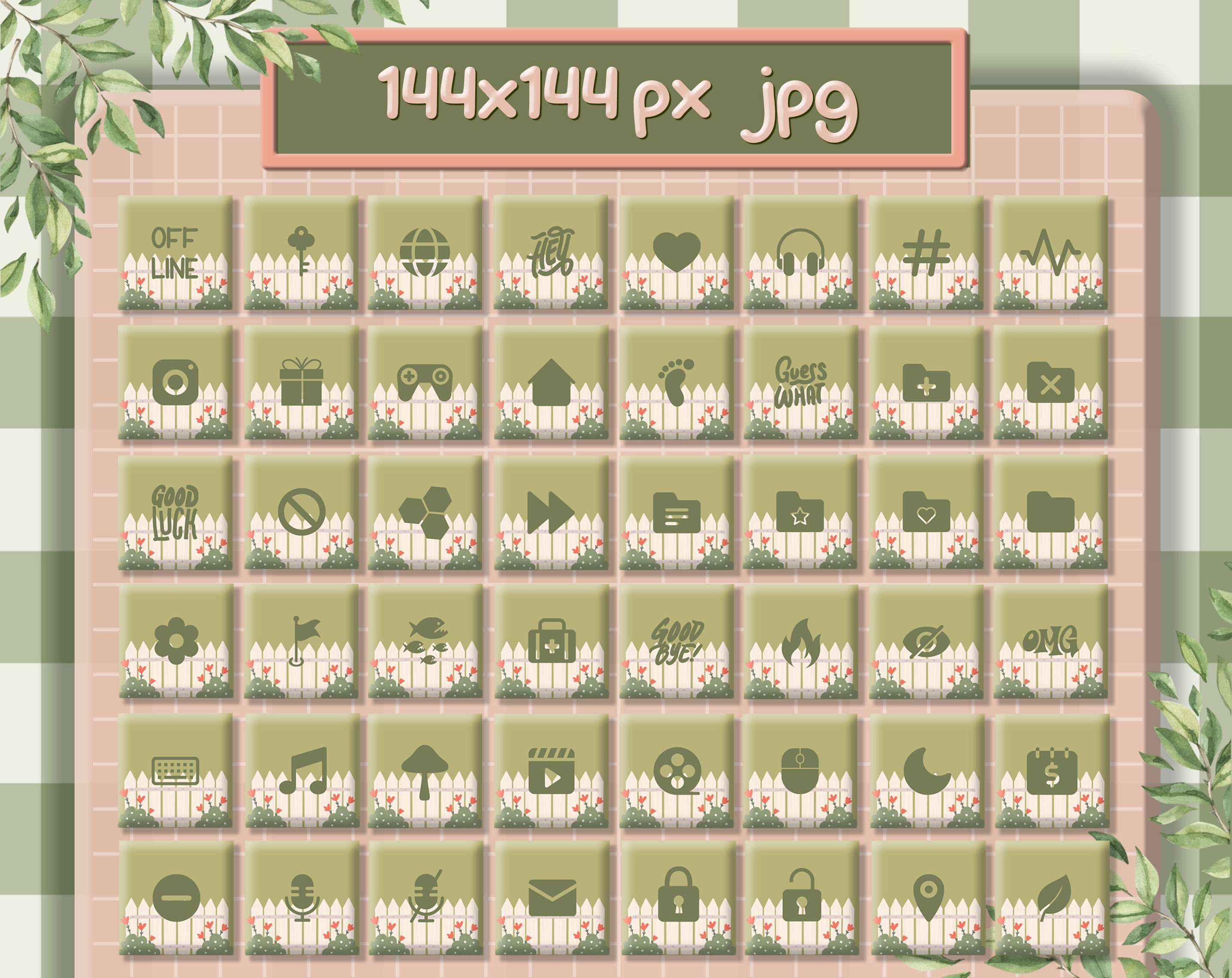 Cottagecore Stream Deck Icons Set for Elgato. 1600 Cozy Icons - Etsy