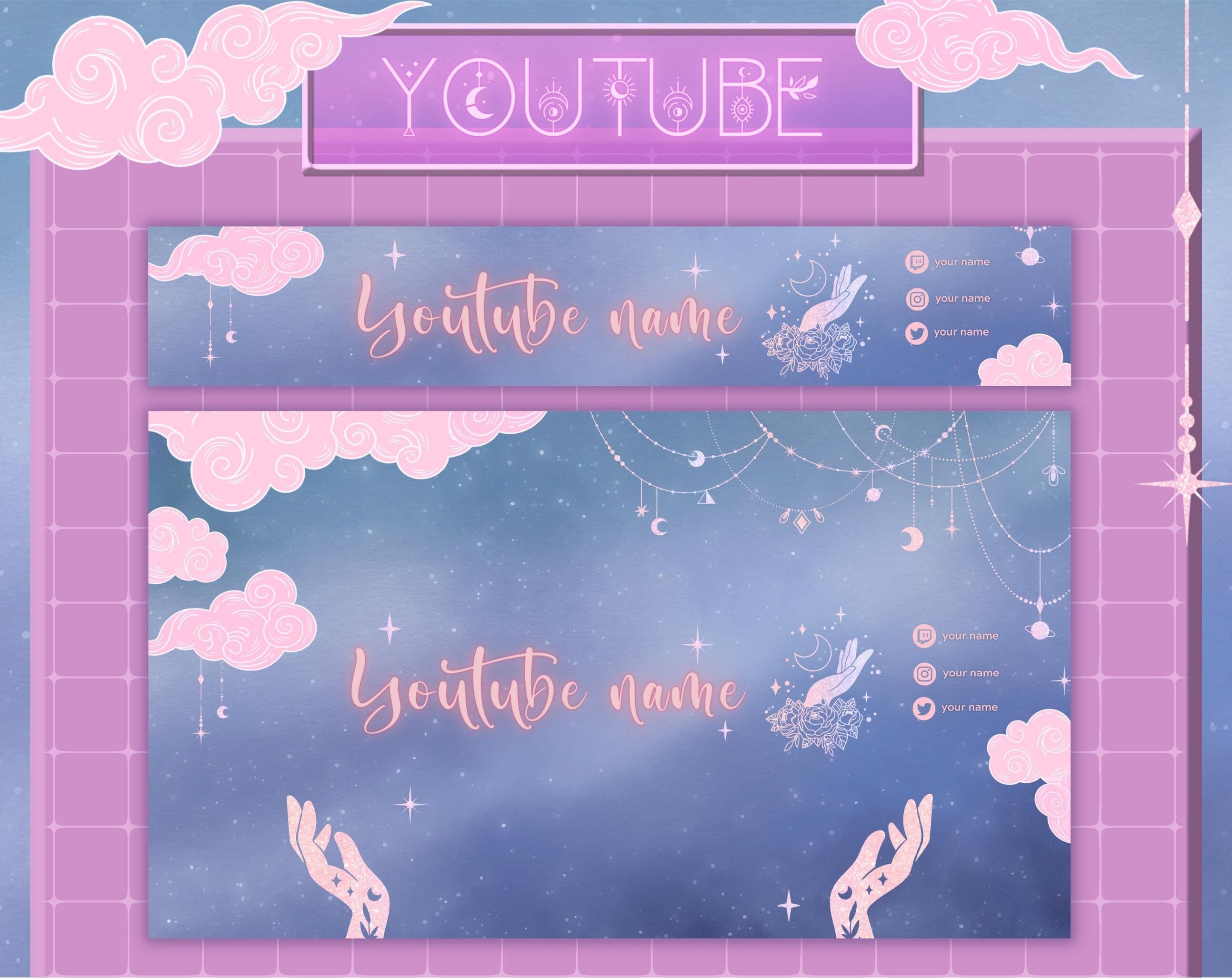 Celestial Twitter, Youtube and Twitch Banner. Custom Banner for Social ...
