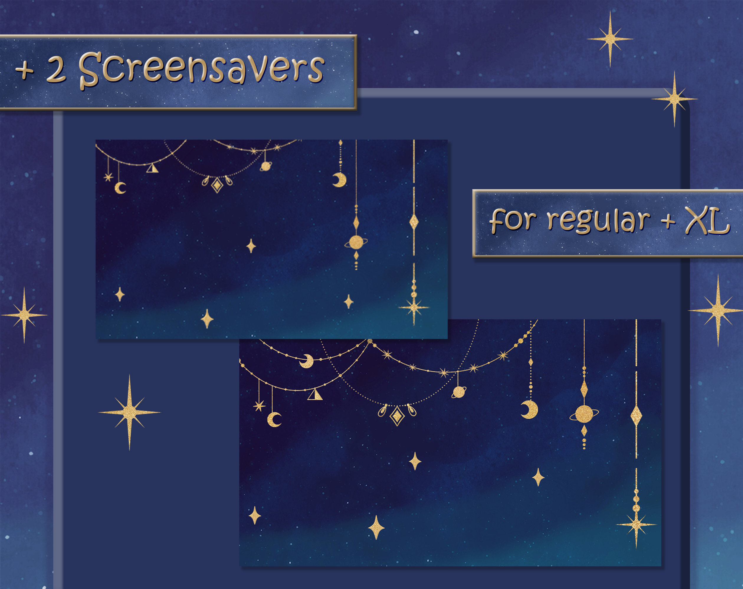 Blue Celestial Stream Deck Icons Set Screensavers. 200 - Etsy