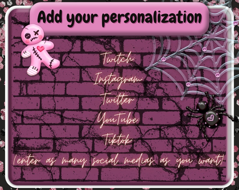 Twitch Banner Commission Gothic Twitch Banner Custom Pastel Goth Stream ...