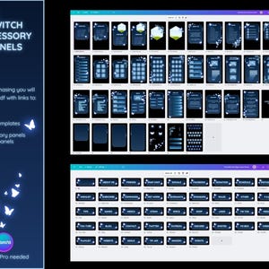 Twitch Panels Bio. Blue Twitch Panels Canva Template. Butterfly Stream ...