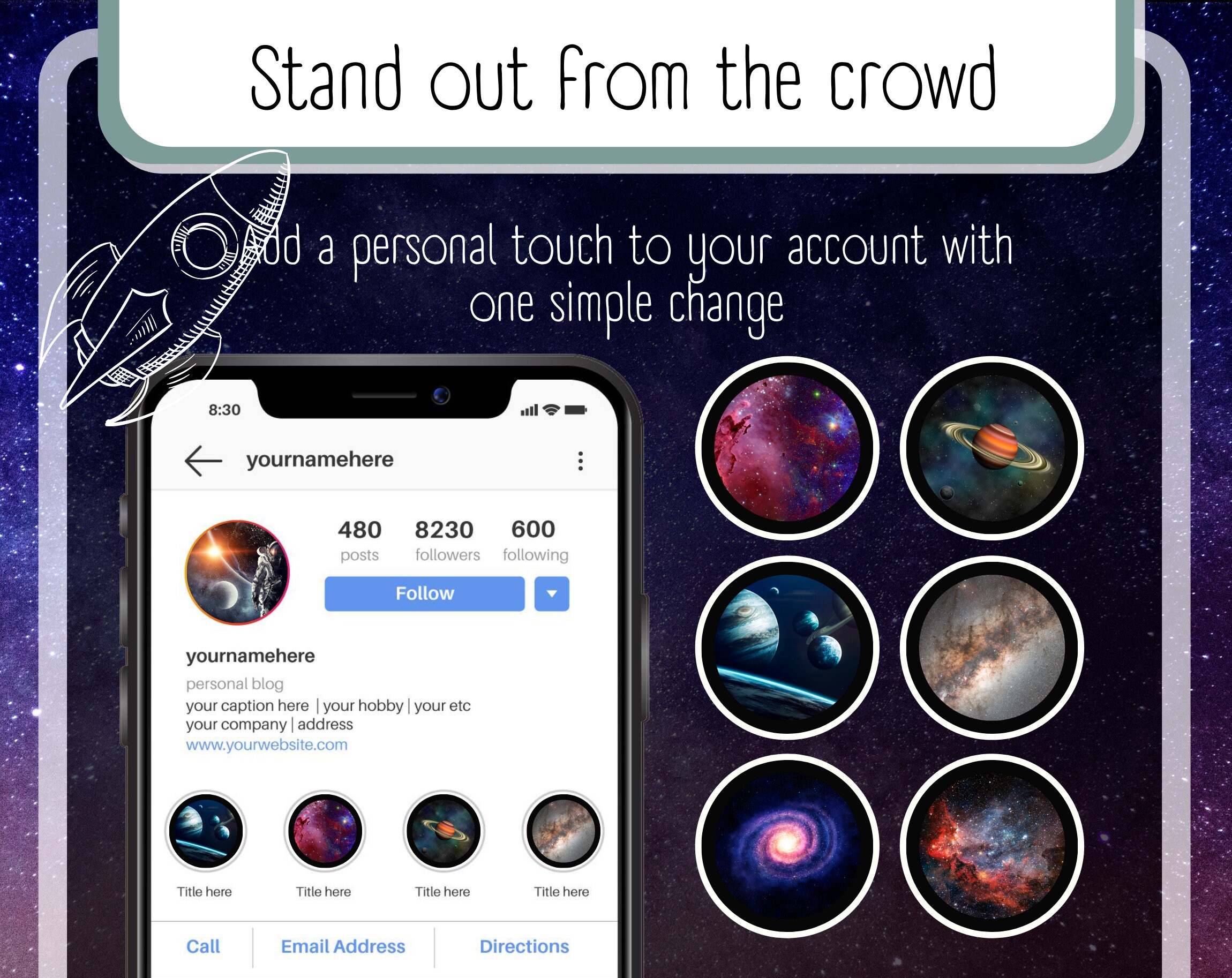 Galaxy Instagram Highlights. Instagram Story Highlight Icons - Etsy
