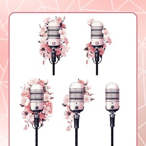 Vtuber Cherry Blossom Microphones. Pngtuber Sakura Asset for Twitch. - Etsy