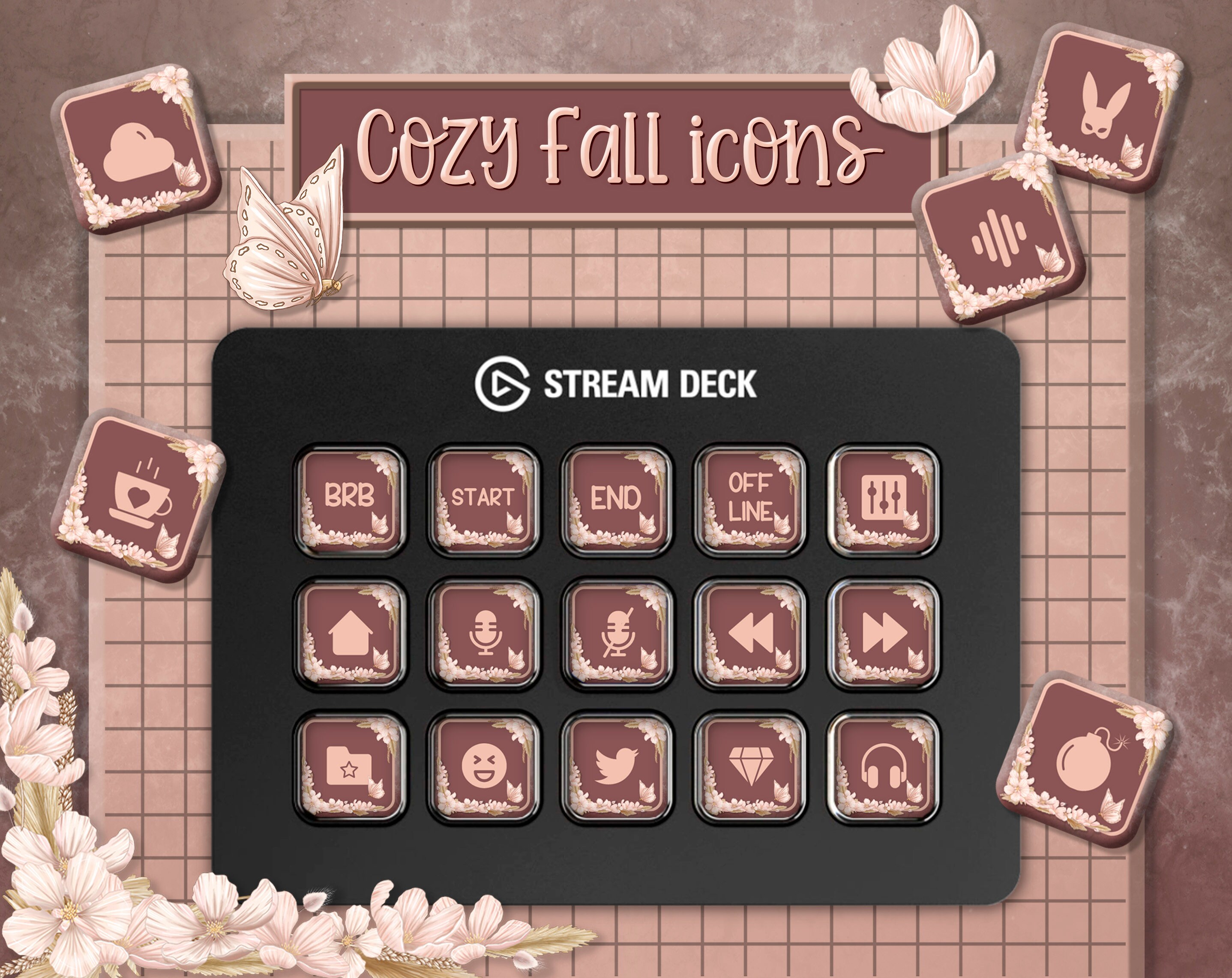 Cozy Stream Deck Icons Set for Elgato. 200 Unique Icons for - Etsy