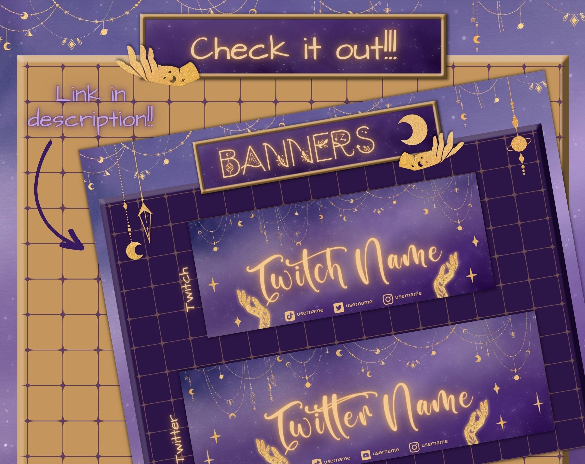 Purple Moon Starting Soon Screen for Twitch. Celestial Stream Animated ...