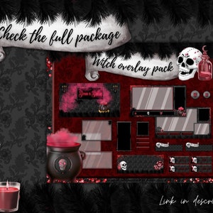Gothic Skull Twitch and Twitter Banner. Vampire Custom Twitch Profile ...