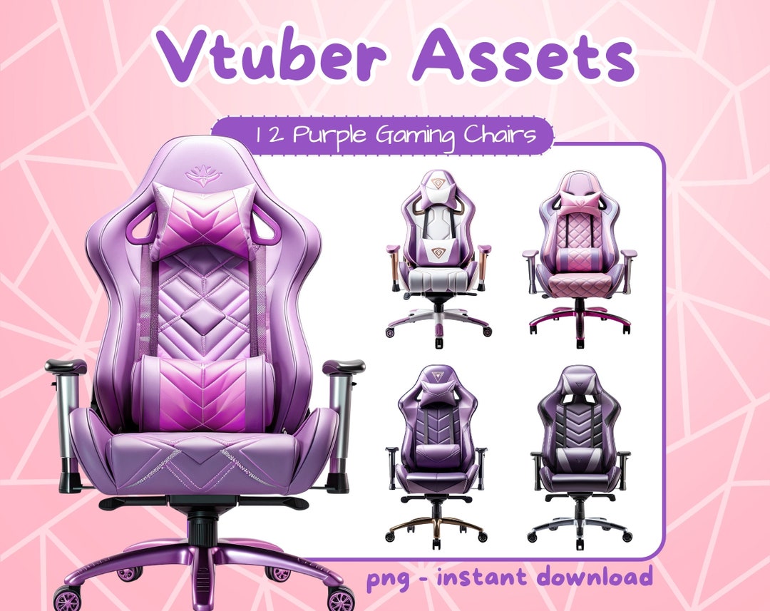 Vtuber Purple Gaming Chair. 12 Pngtuber Asset. Fantasy Twitch ...