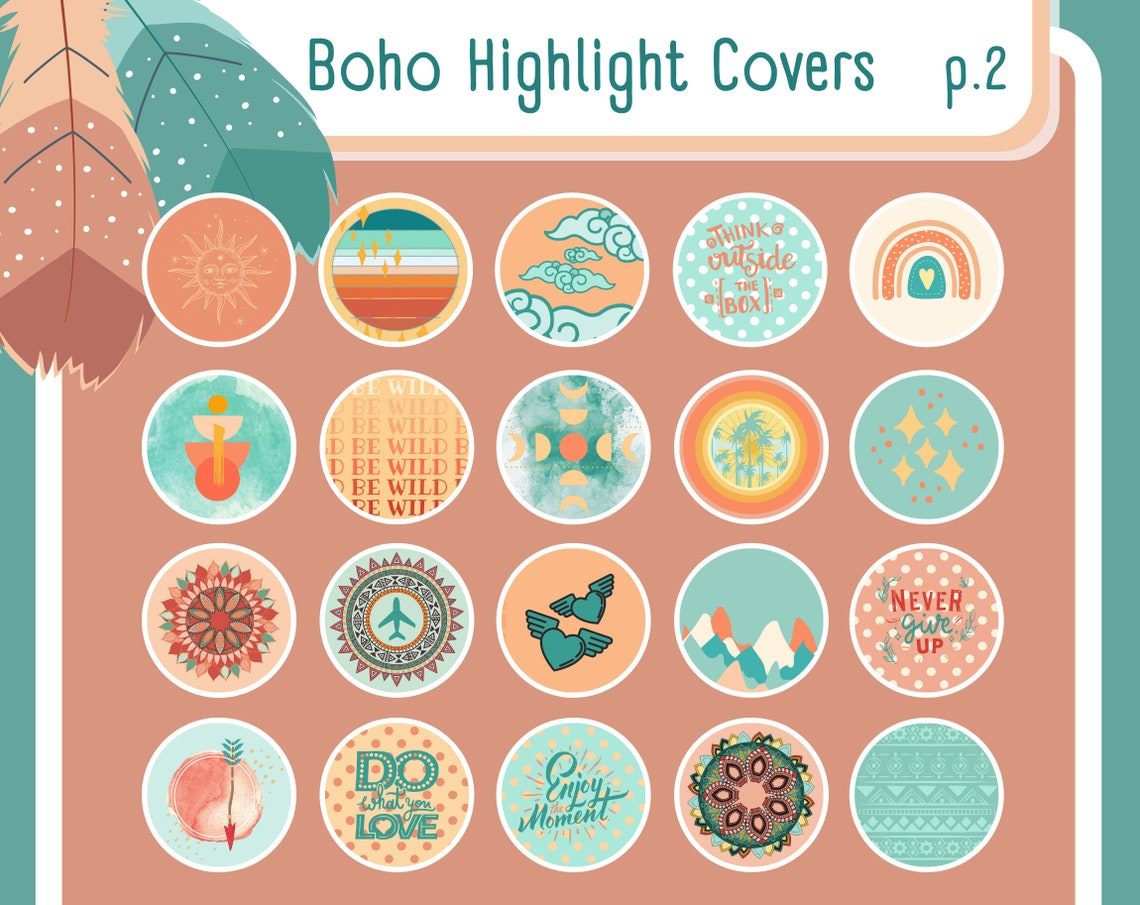 Boho Instagram Highlight Covers Boho Highlight Covers - Etsy