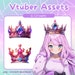 Vtuber Pink and Purple Crowns. Vtuber Assets for Twitch. Pngtuber ...