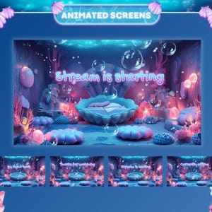 Underwater Twitch Overlay Pack – Animated Ocean Stream Package for ...