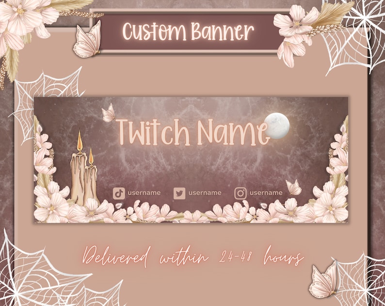 Fall Twitch Banner Aesthetic Gothic Stream Banner Autumn Twitch Banner ...