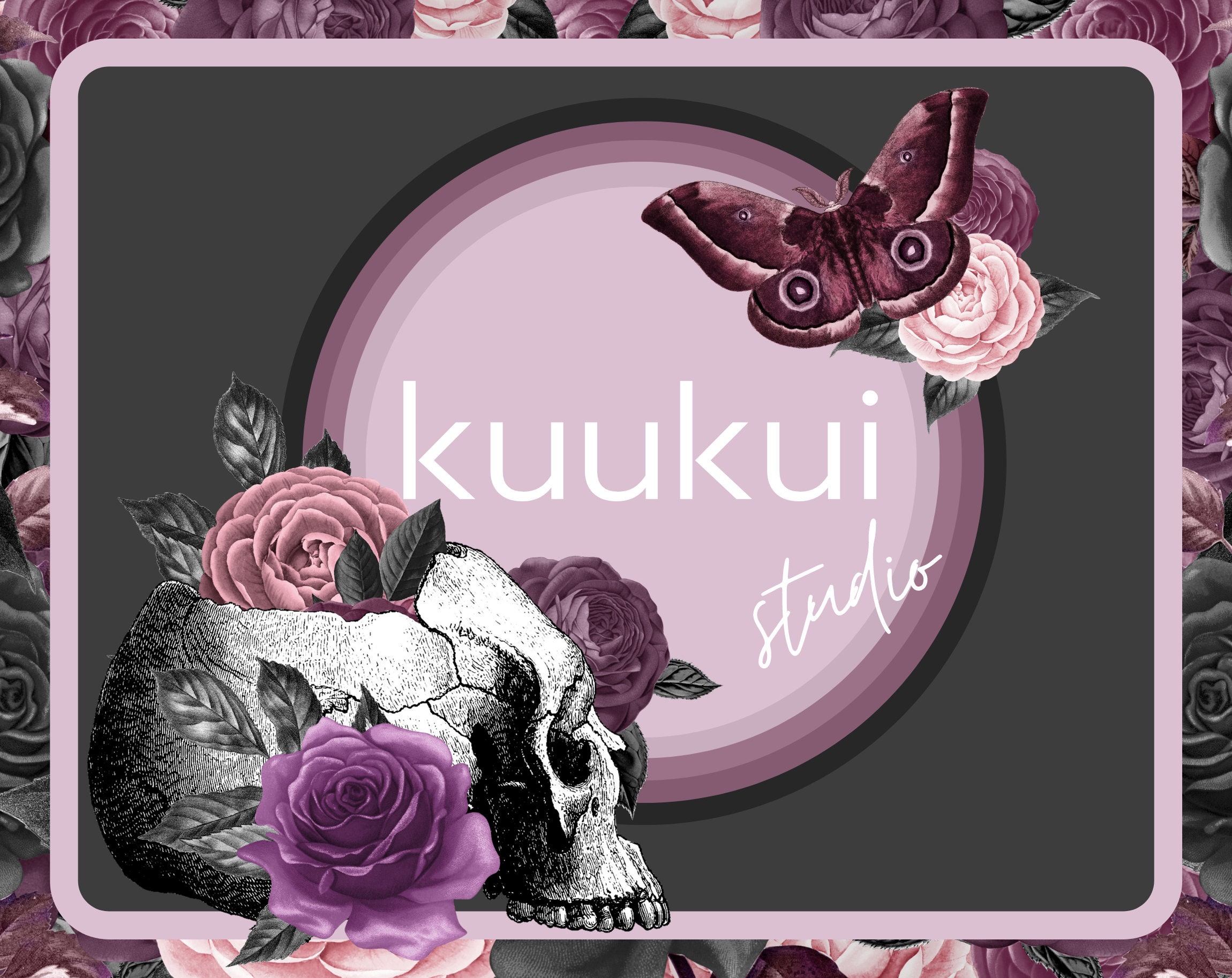 Gothic Twitch Banner Commission | Goth Twitch Banner Custom | Skull ...