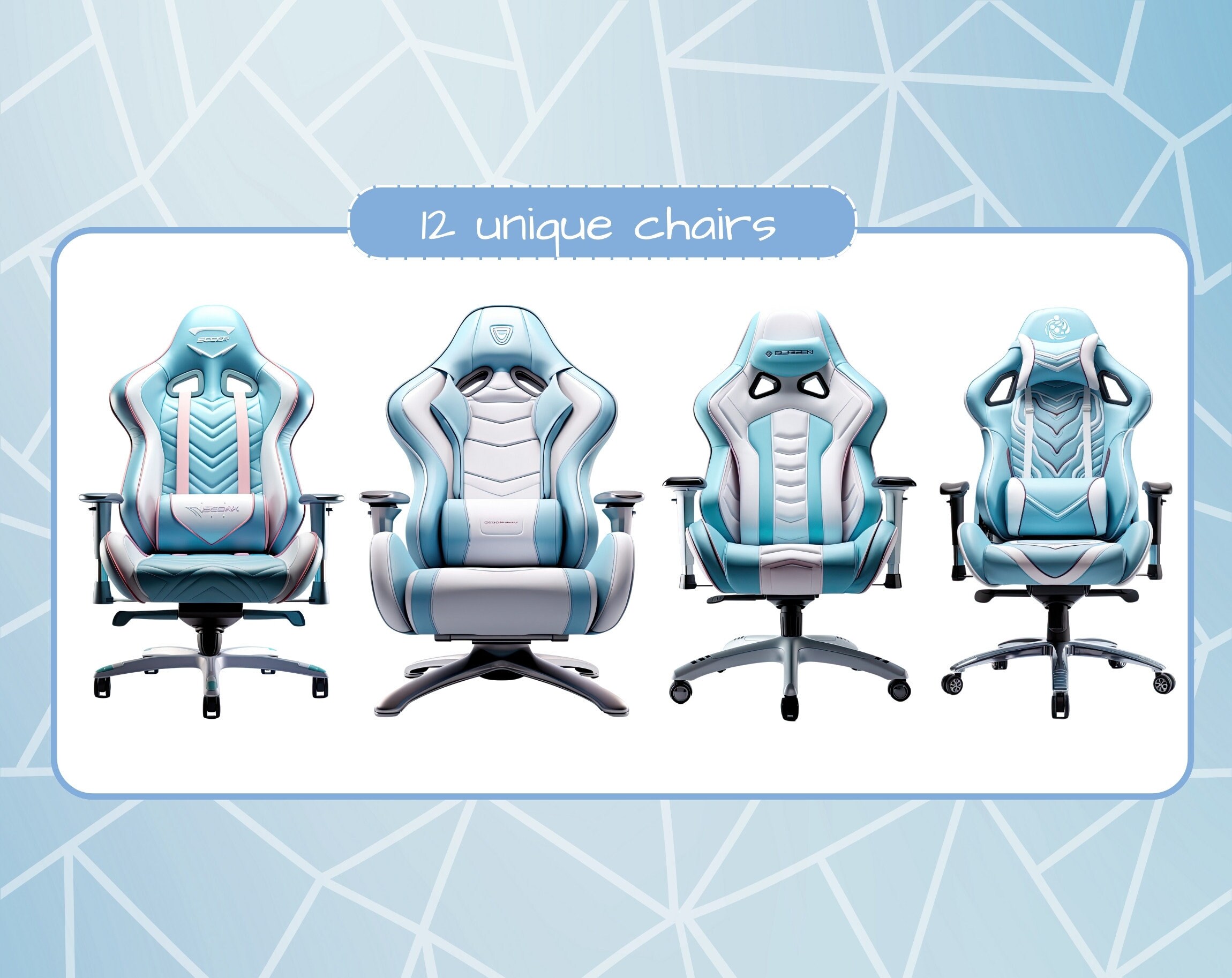 Vtuber Blue Gaming Chair. 12 Pngtuber Asset. Twitch Decoration. - Etsy