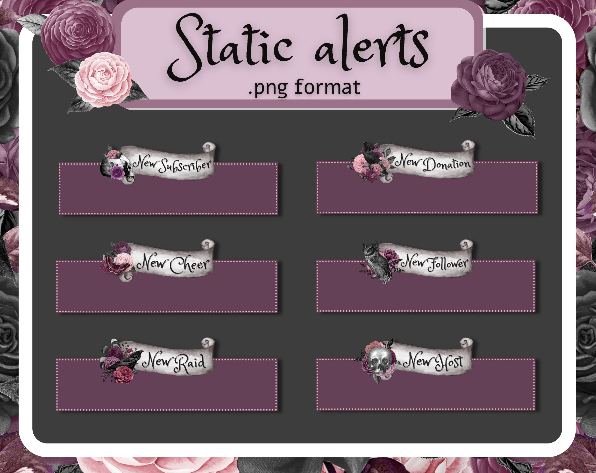 Goth Twitch Overlay Package Horror Stream Overlay Gothic - Etsy Australia