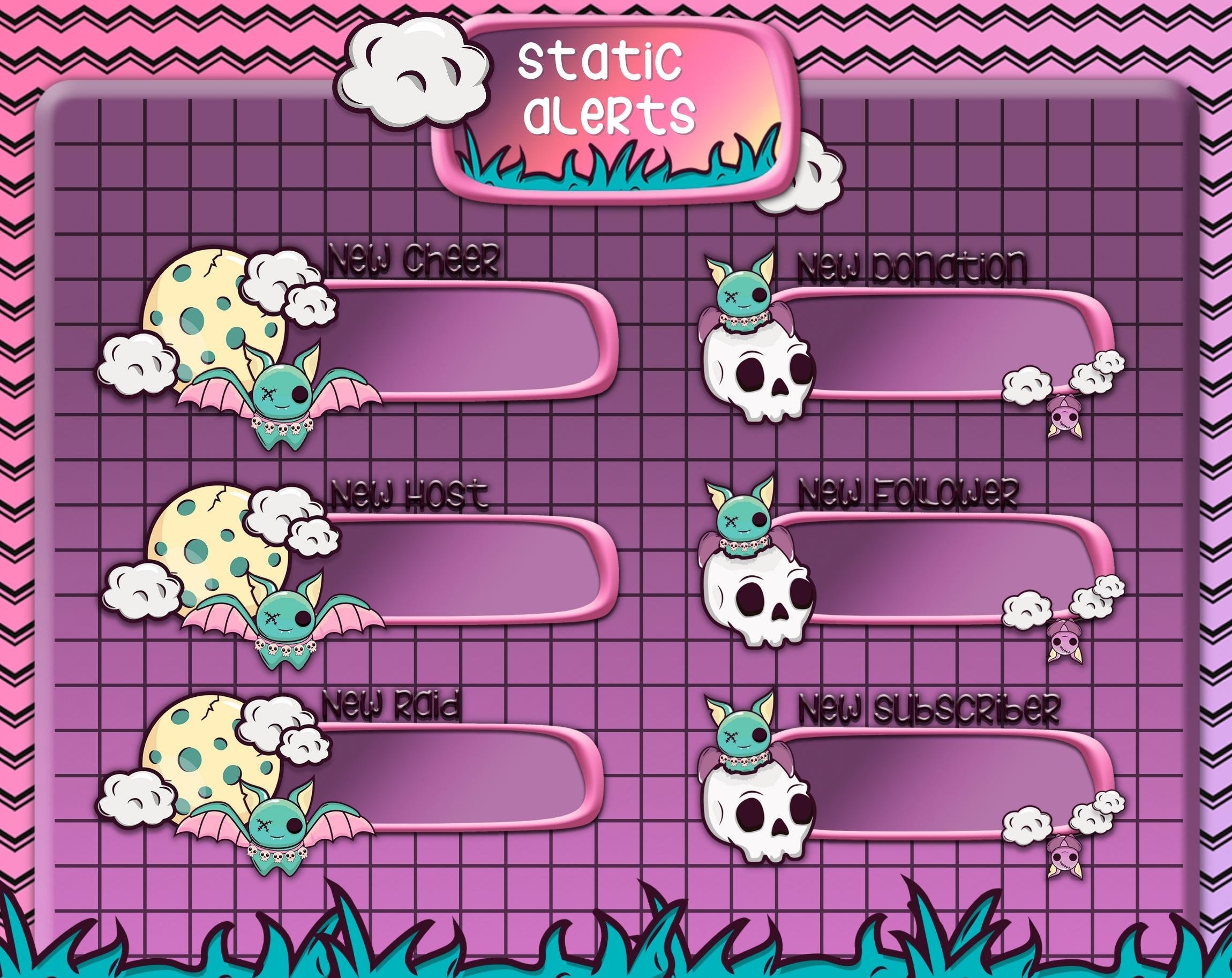 Pastel Goth Twitch Overlay Pink Gothic Stream Overlay - Etsy Canada