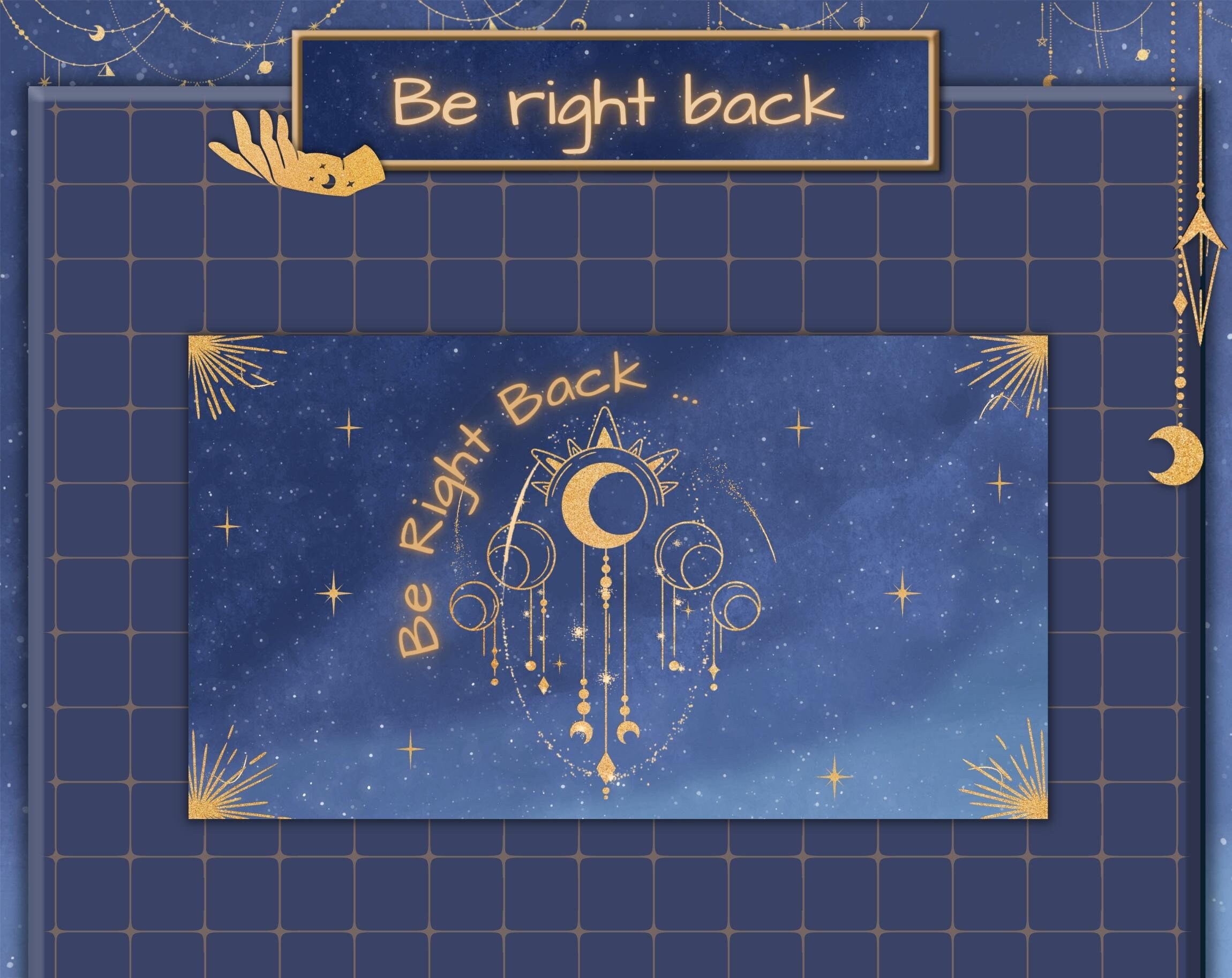 Moon Starting Soon Screen for Twitch. Celestial Stream Animated Screens. - Etsy