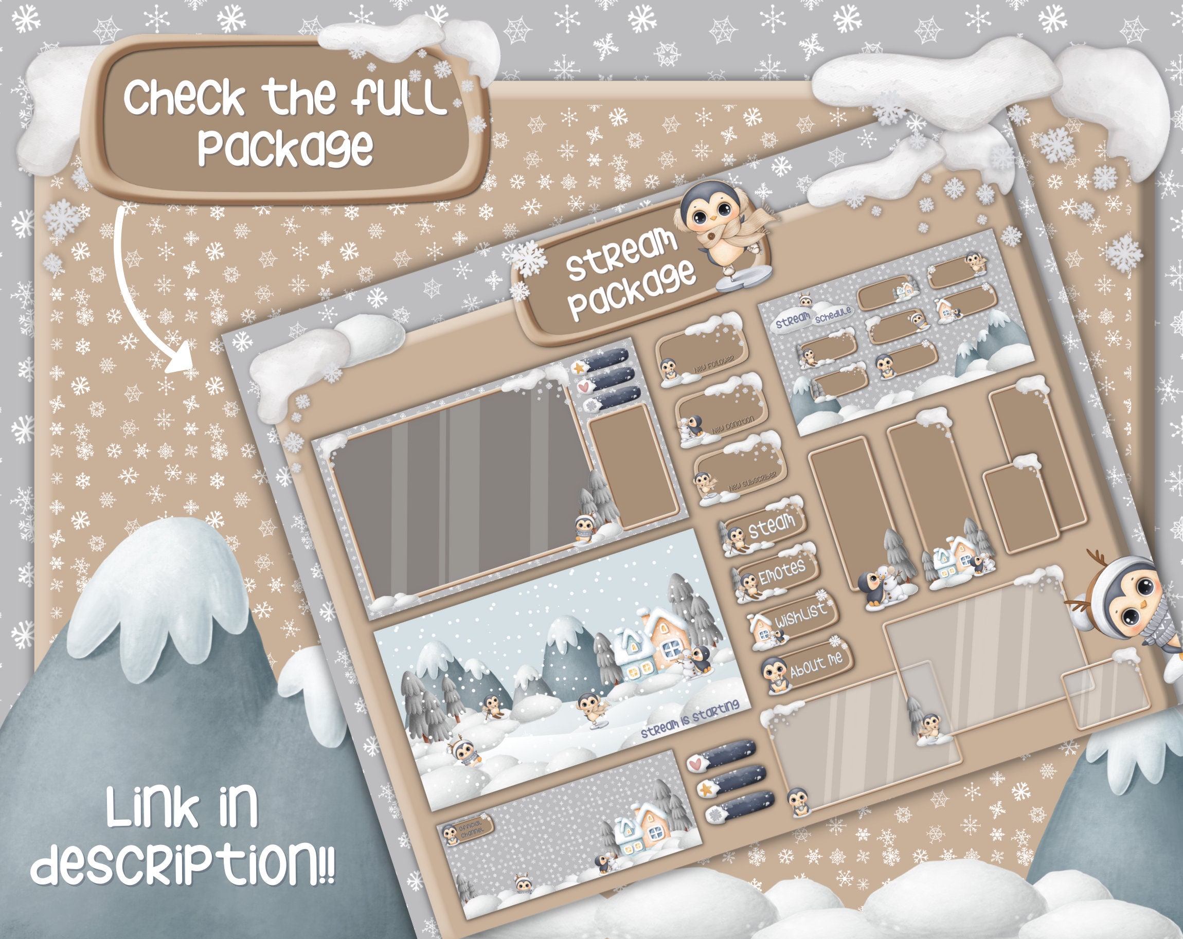 Winter Twitch Custom Banner Cozy Profile Banner - Etsy