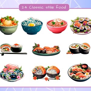 Vtuber Asian Food Pack. Food Bundle: Sushi, Ramen and Noodles. 70 Png ...