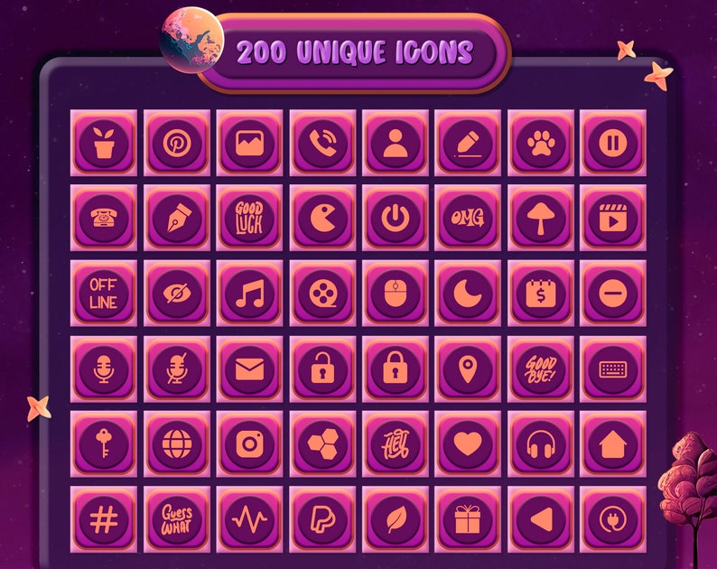 Stream Deck Icons Set for Elgato. 200 Fantasy Icons for OBS - Etsy