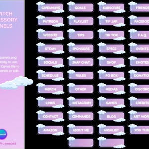 Pastel Cloud Twitch Panels Info. Celestial Twitch Panels Bio. Cute ...