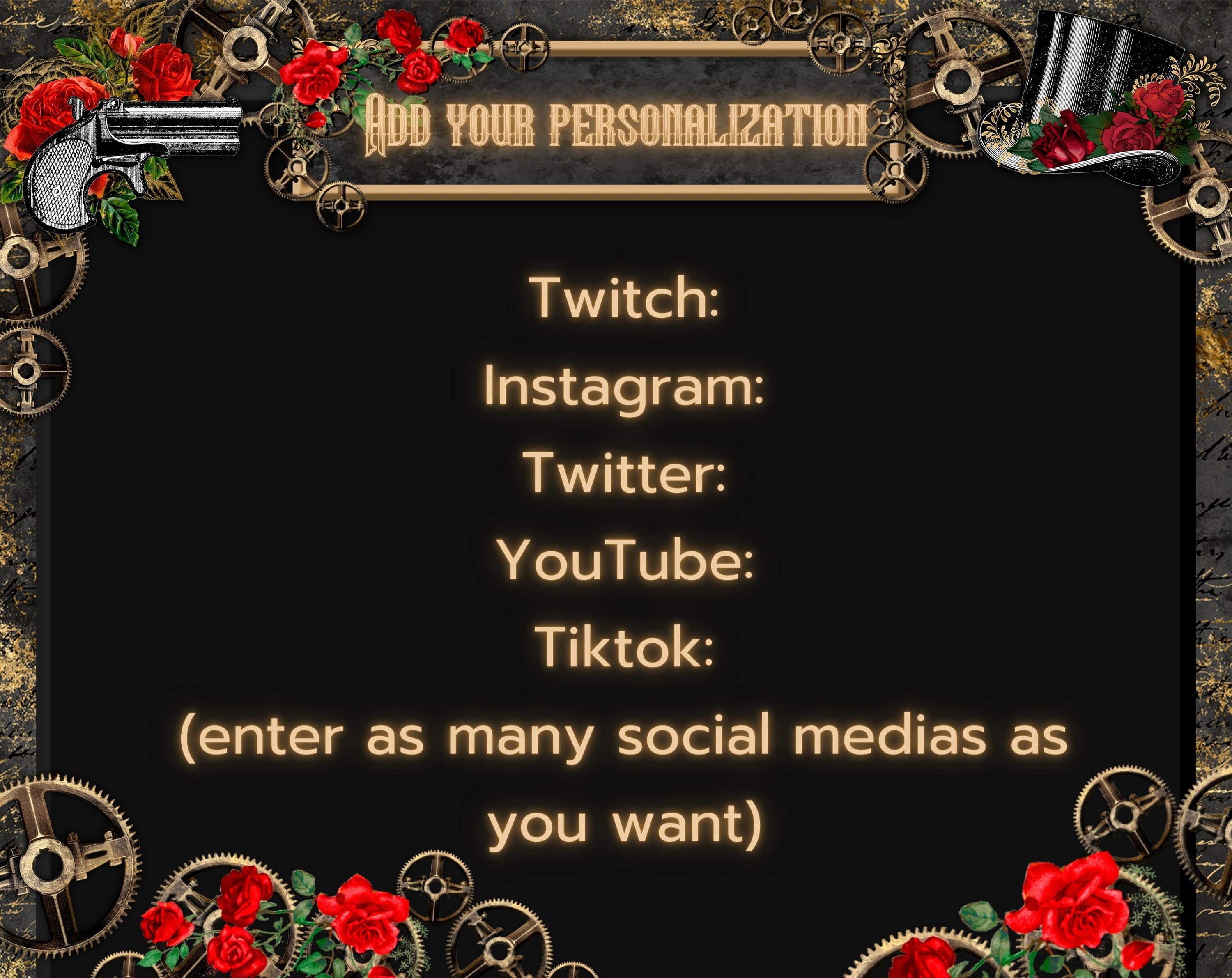 Steampunk Twitch Banner Commission Custom Twitch Banner With - Etsy
