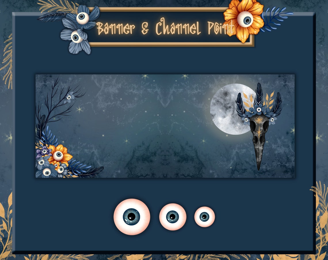 Spooky Twitch Overlay Package Creepy Stream Package Twitch - Etsy UK