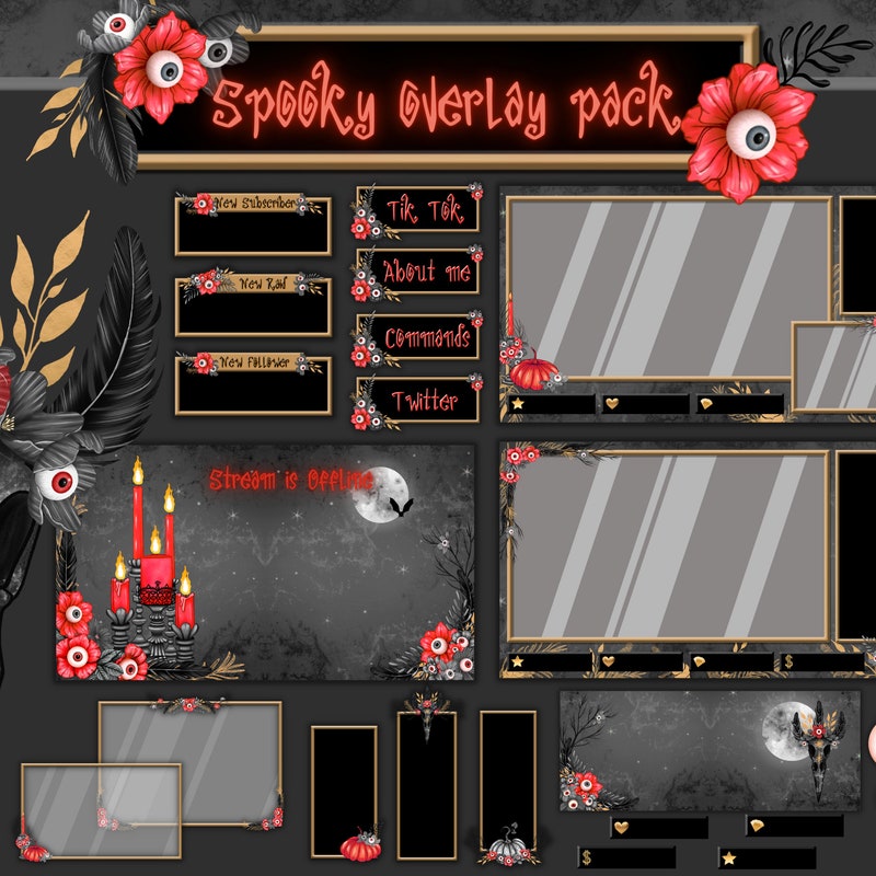 Halloween Twitch Overlay - Etsy