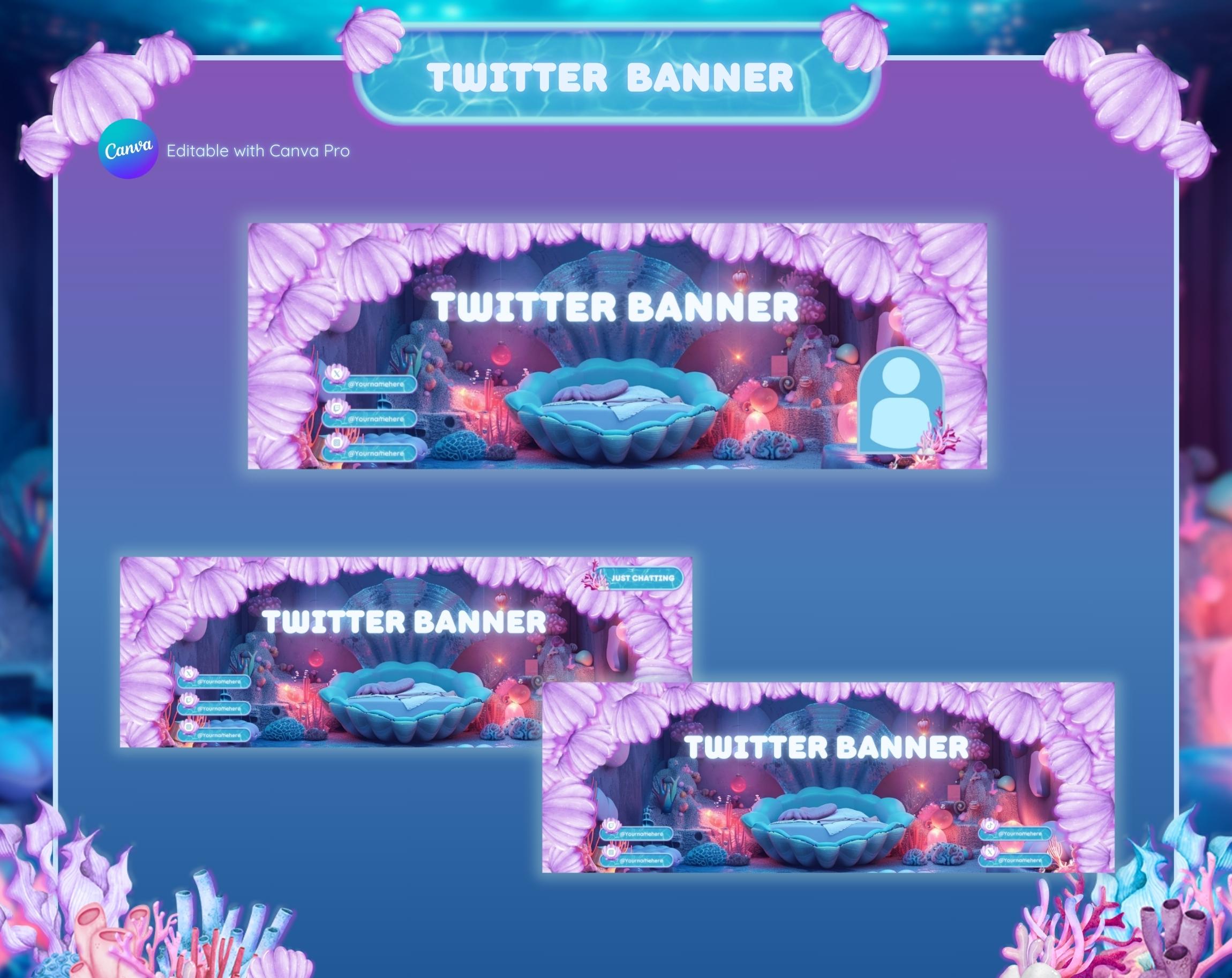 Underwater Twitch Banner. Sea Twitter Header. Ocean Profile Banner ...