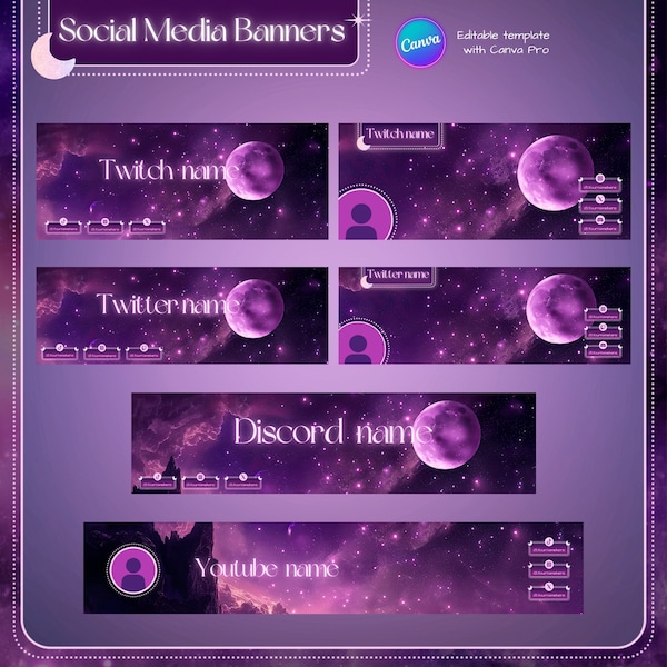 Purple Discord Banners - Etsy