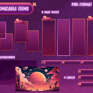 Fantasy Moon Twitch Overlay Package. Stream Overlay for Obs and ...