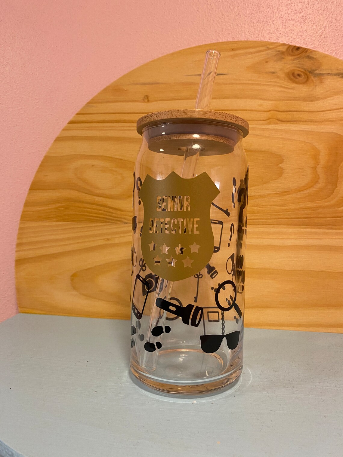 Detective Glass Cup Birthday Bundle Detective Cup Girl - Etsy