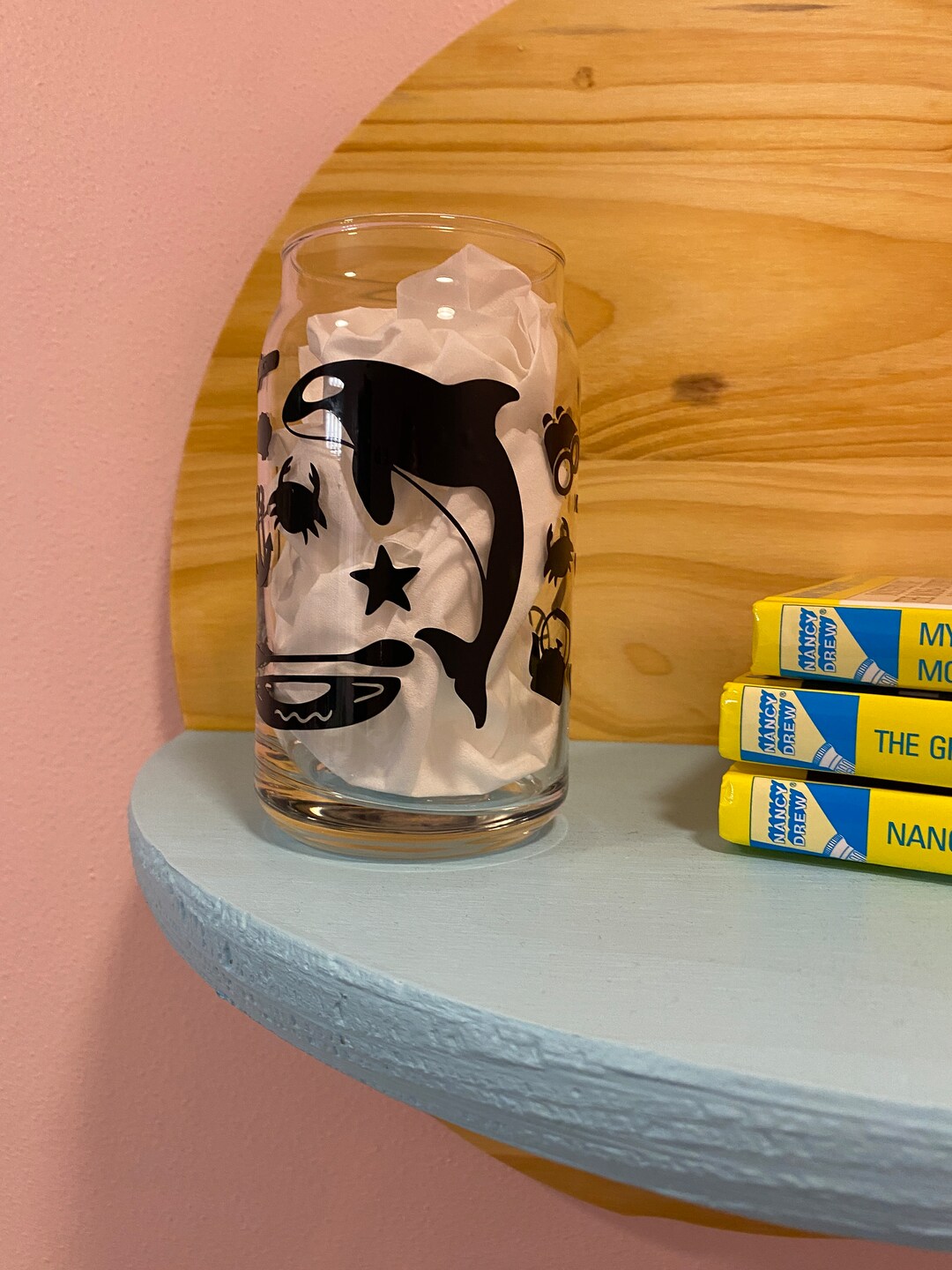 Detective Glass Cup, Girl Detective, Whale Watching Cup, Iced Coffee ...