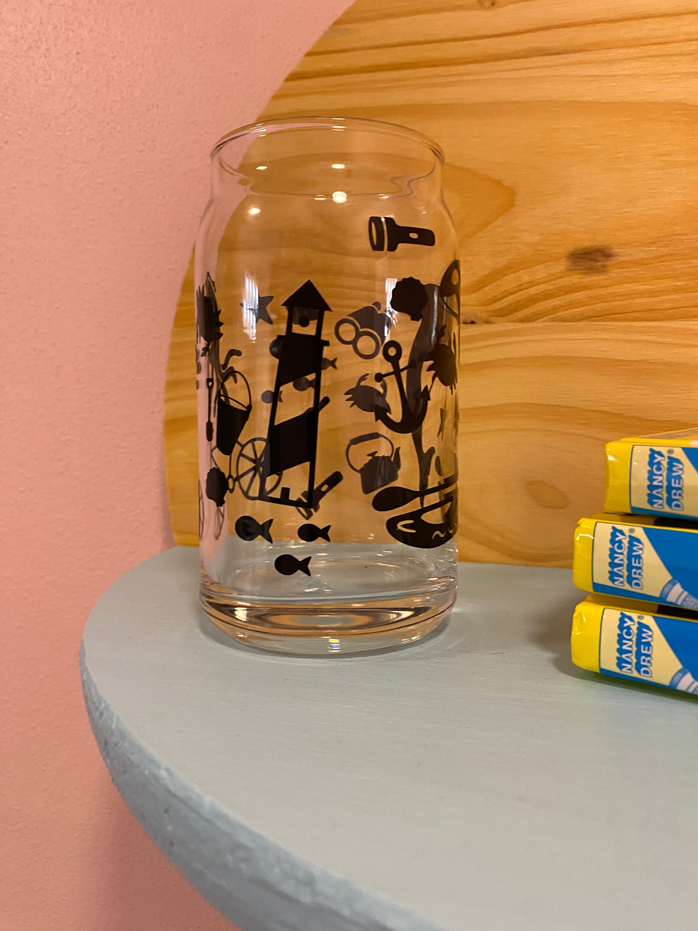 Detective Glass Cup, Girl Detective, Whale Watching Cup, Iced Coffee ...