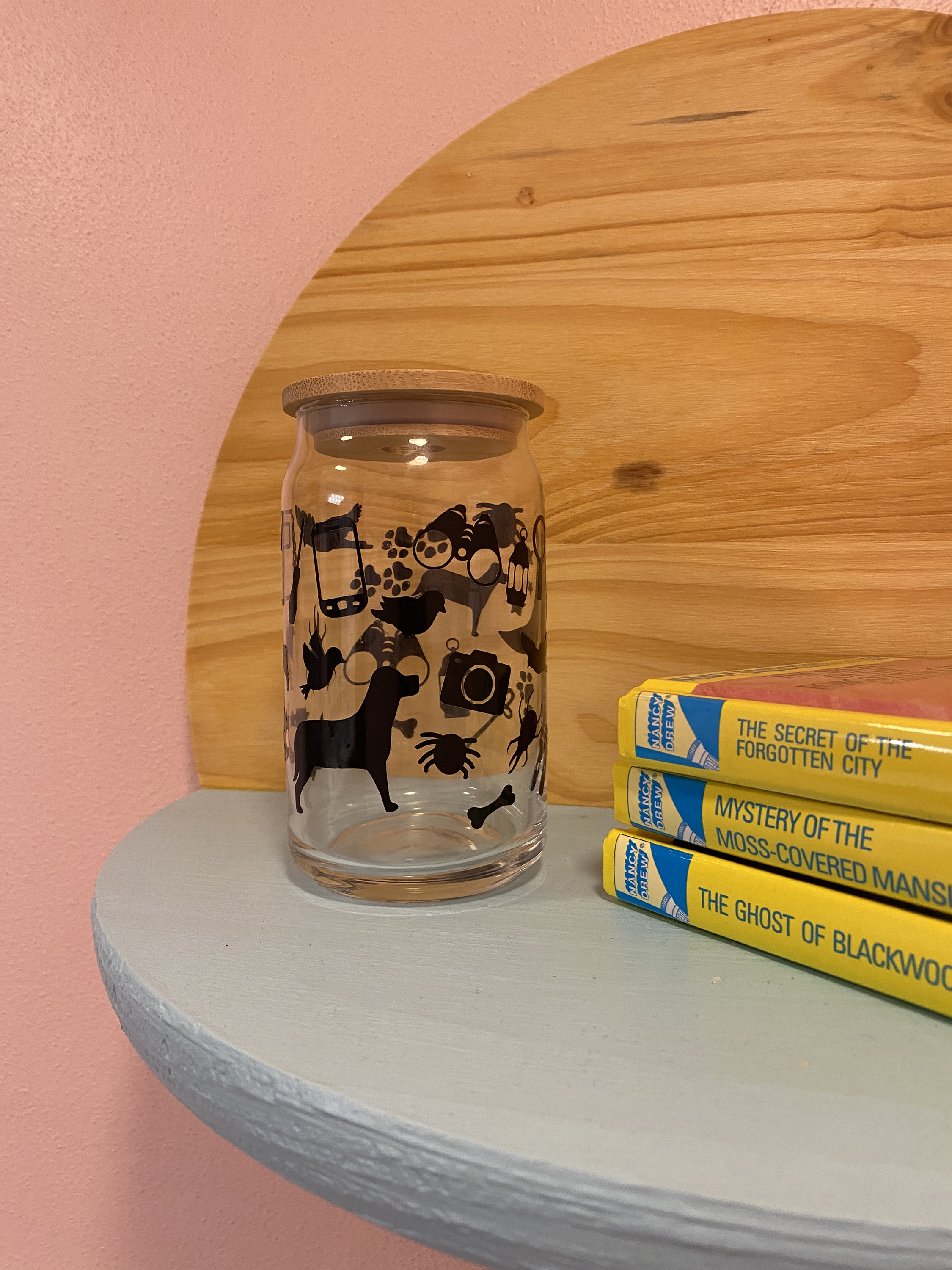 Detective Glass Cup, Girl Detective, Dog Detective, Iced Coffee, Dog ...