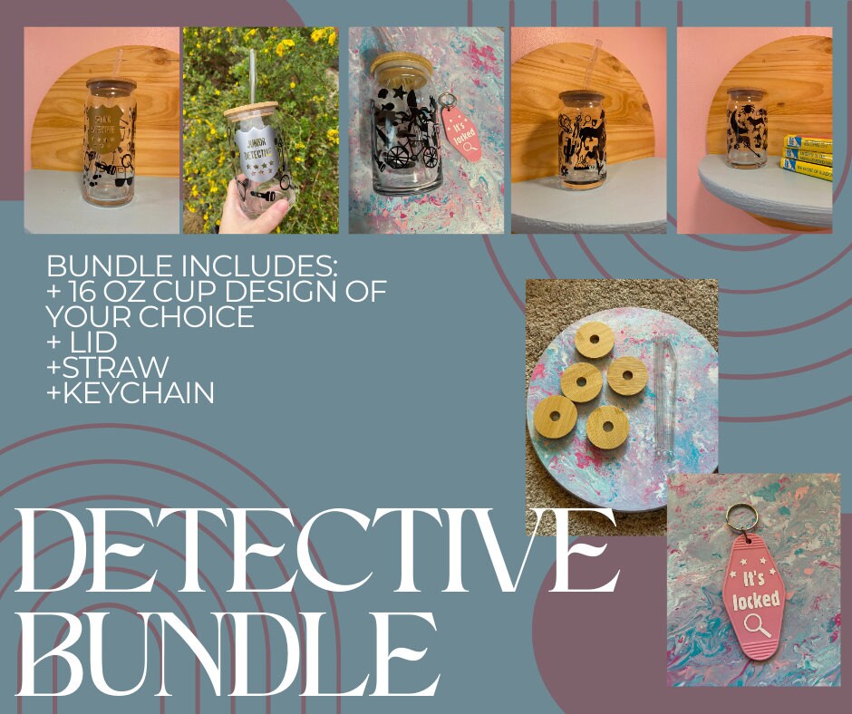 Detective Glass Cup, Birthday Bundle, Detective Cup, Girl Detective ...