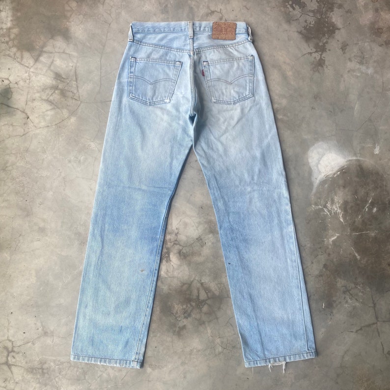 Vintage Levis 501 Jeans 80s Selvedge Redline Light Blue Wash - Etsy