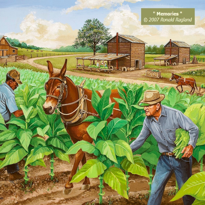 Tobacco Barn Painting - Etsy