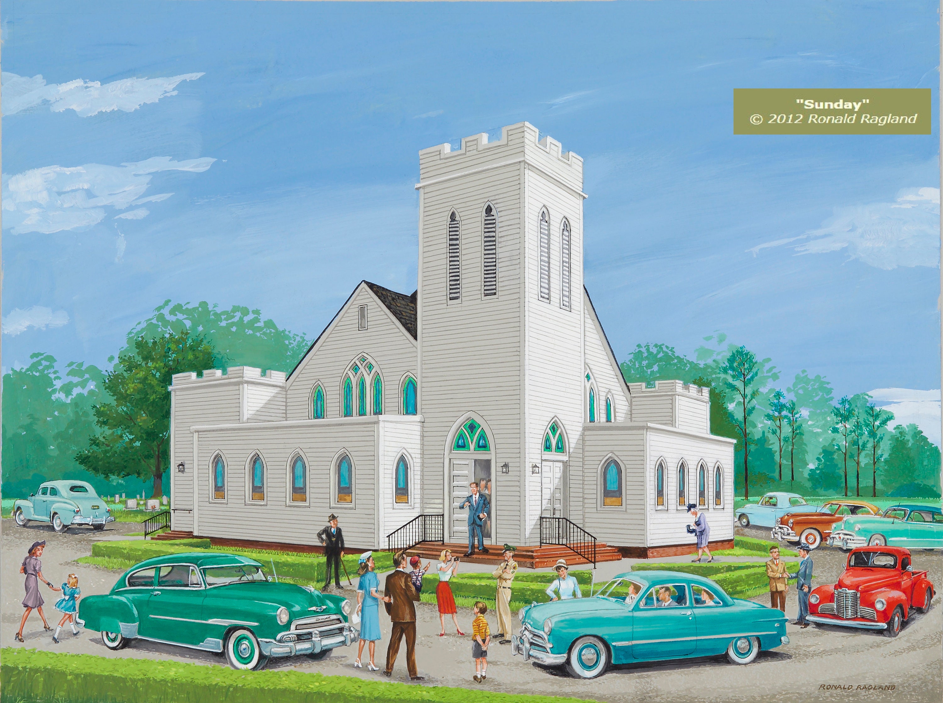 Sunday //limited Edition Art Print by the Late Artist Ronald Ragland of ...