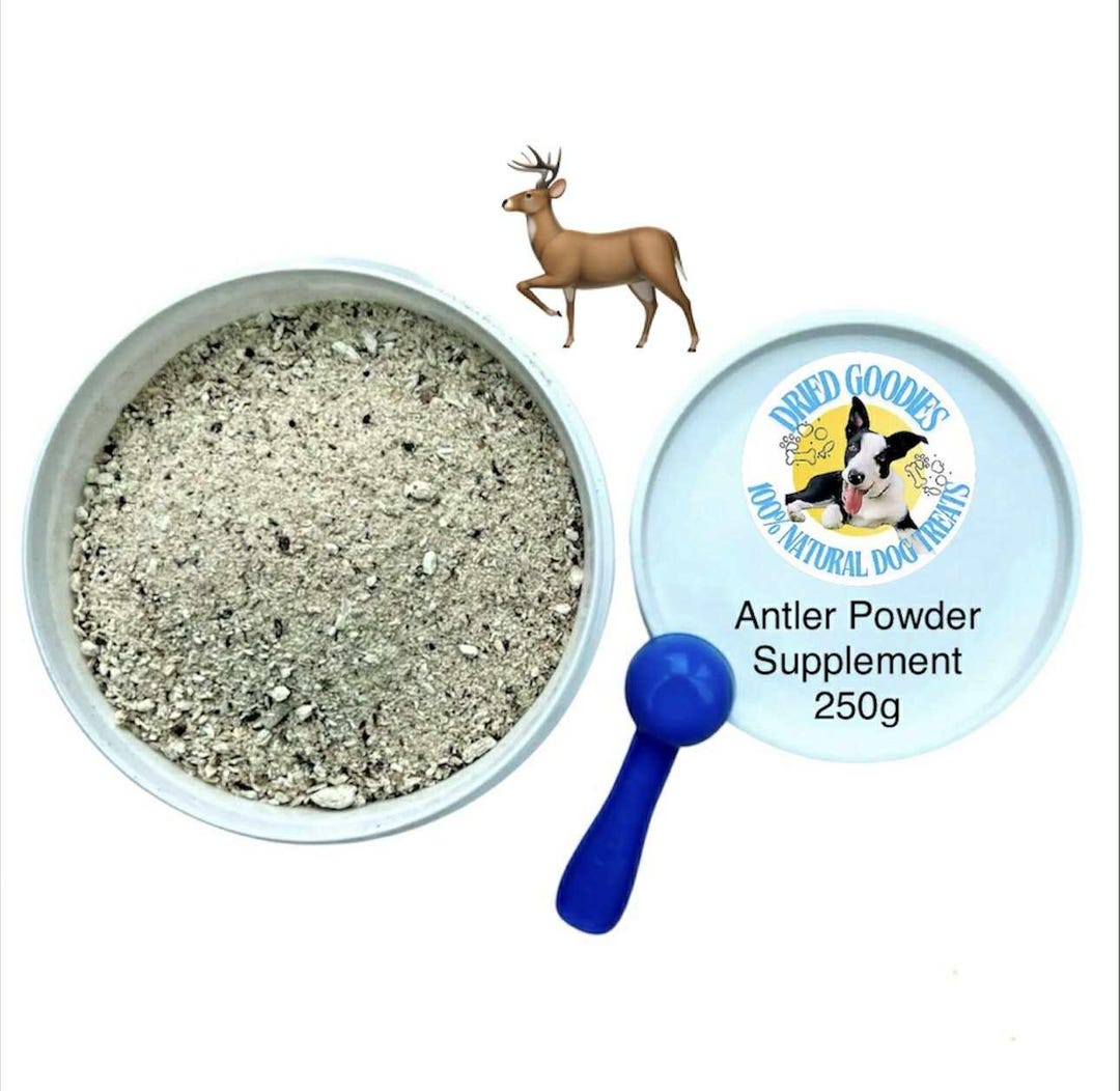 Antler Powder Supplement Pure 100% Natural Dietary Food Topper for Dogs ...