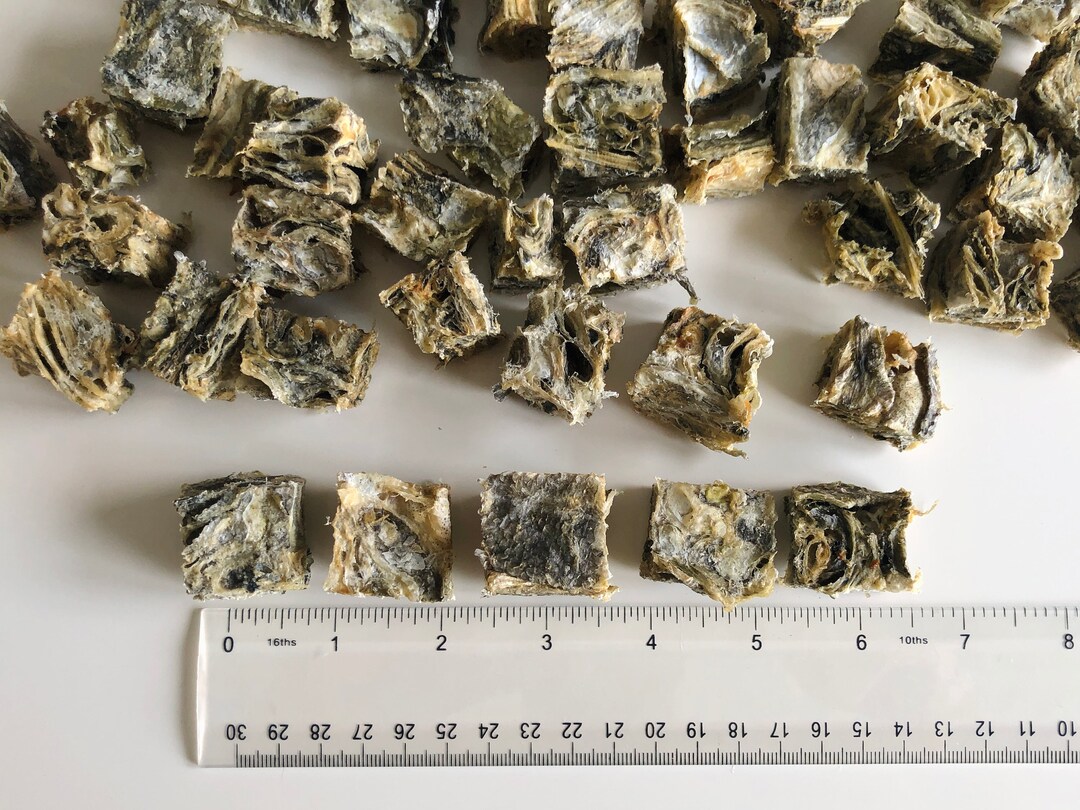 100% Organic Natural Cod Skin Cubes Dental Dog Treat Daily Source of ...