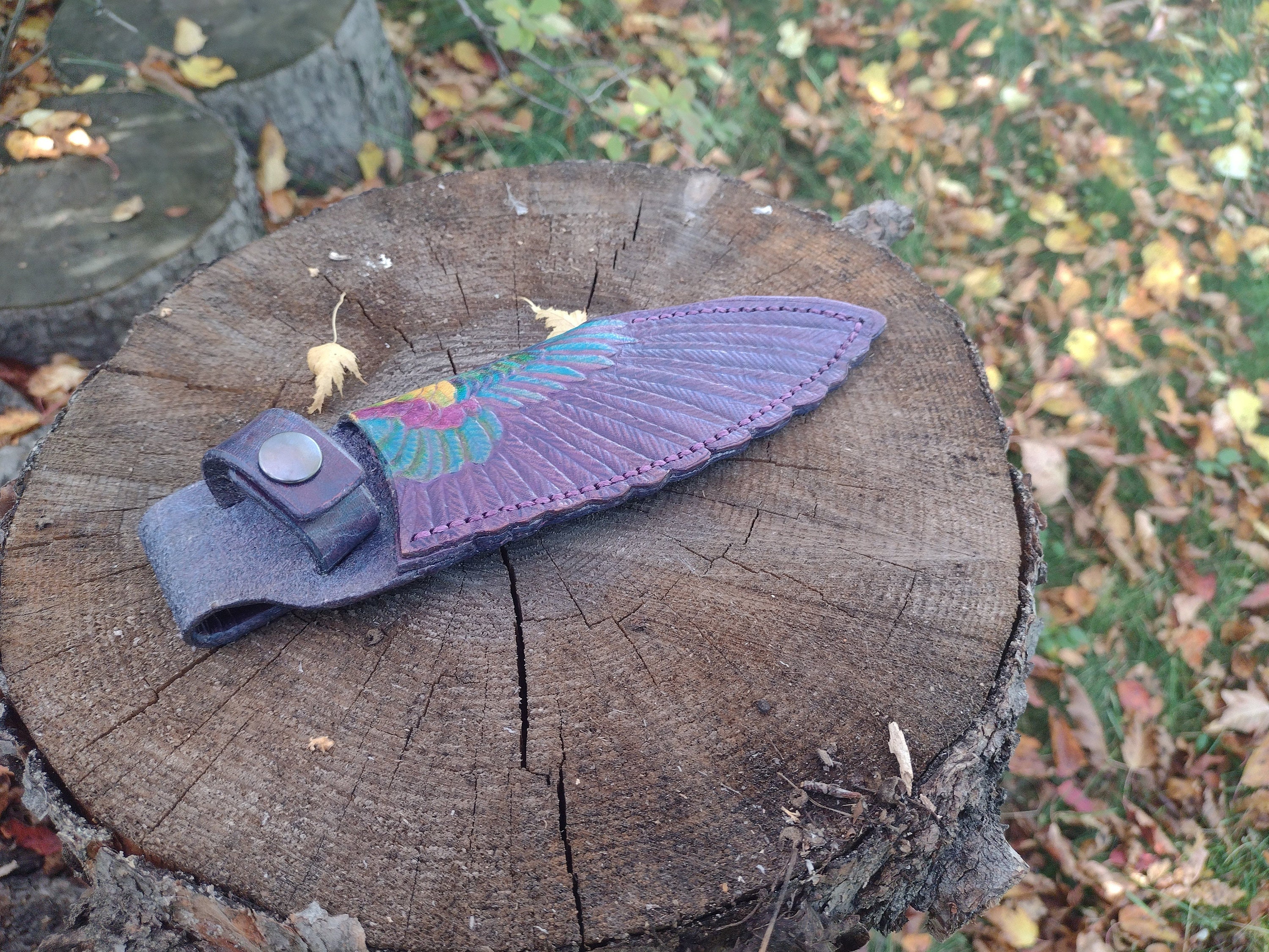Custom Wing Leather Knife Sheath made to Order - Etsy