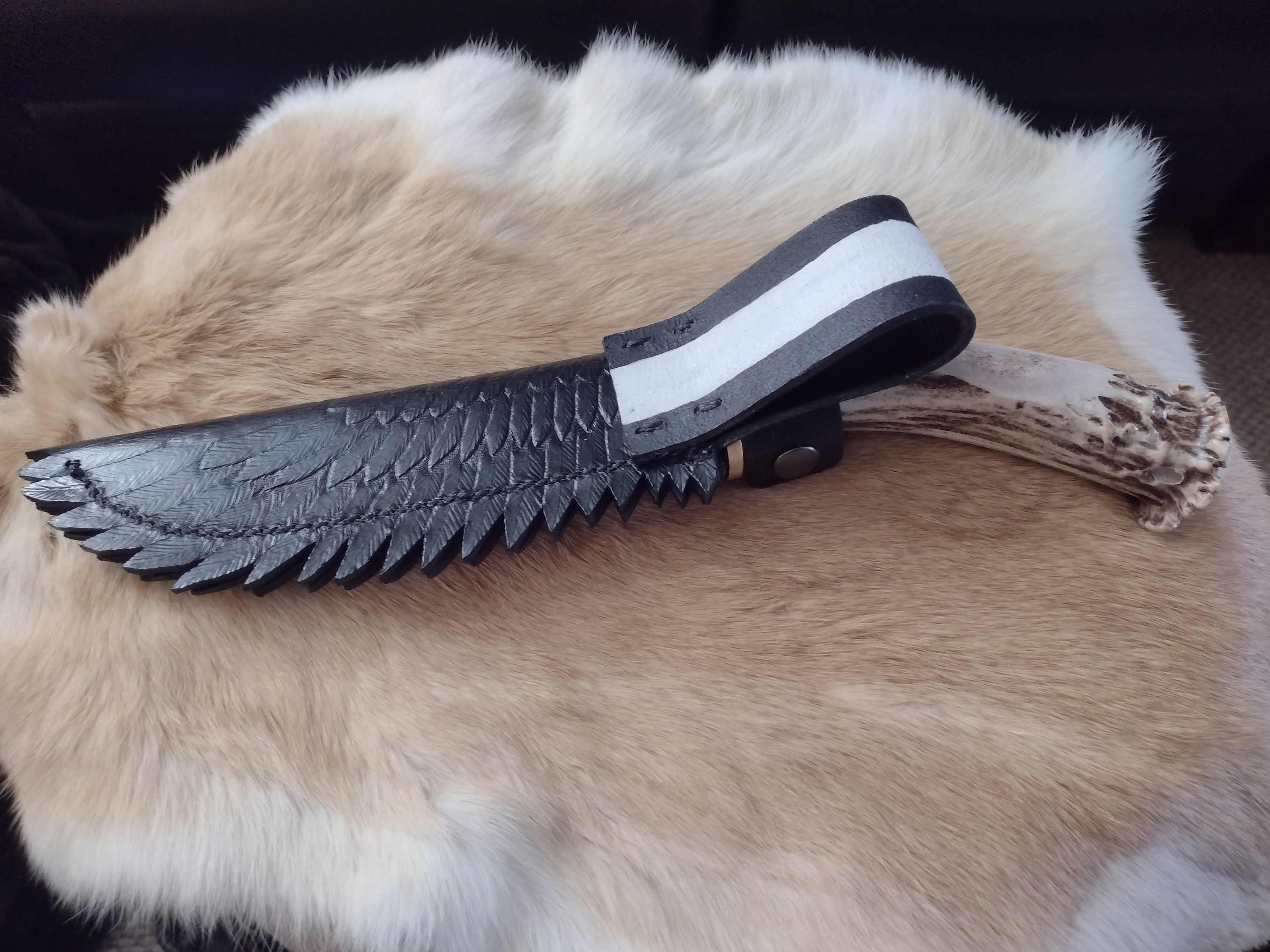 Custom Wing Leather Knife Sheath (made to Order) - Etsy