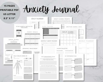 Printable Anxiety Journal Panic Attack Relief Mental Health - Etsy