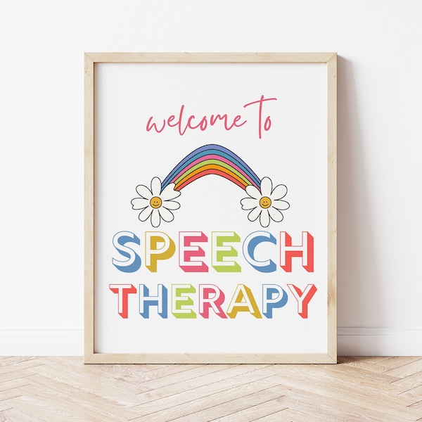 Welcome Speech Therapy Sign - Etsy