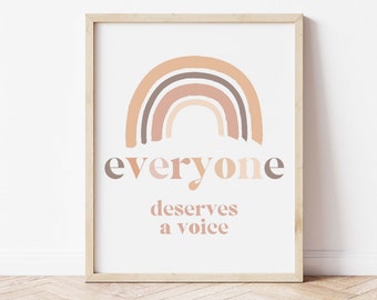 Everyone Deserves a Voice Poster - Etsy