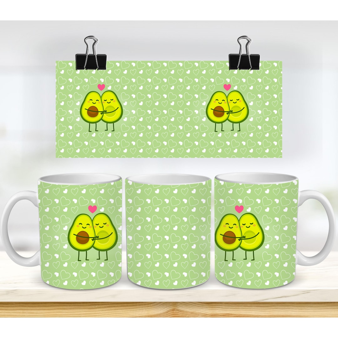 Avocado Love Mug 11 Oz and 15 Oz | Valentines Day Mugs - Etsy