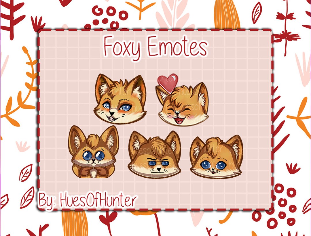 Foxy Twitch Emotes - Etsy