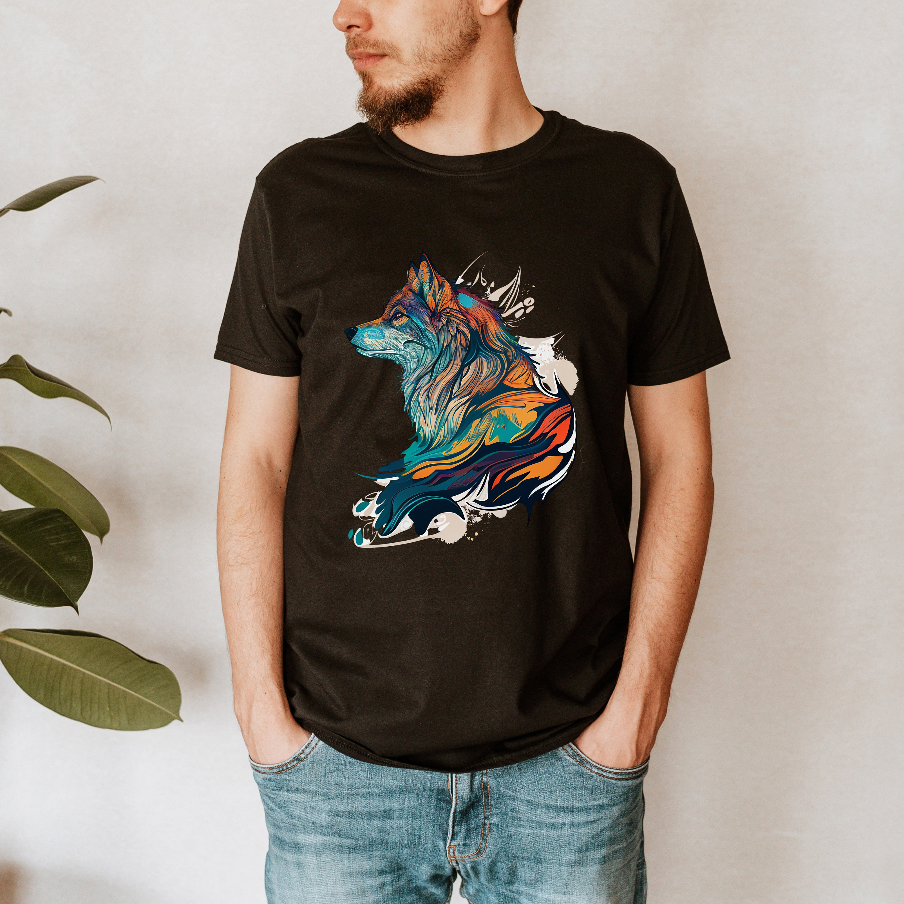 Camiseta de lobo, camiseta de amante de lobo, camiseta gráfica de lobo ...