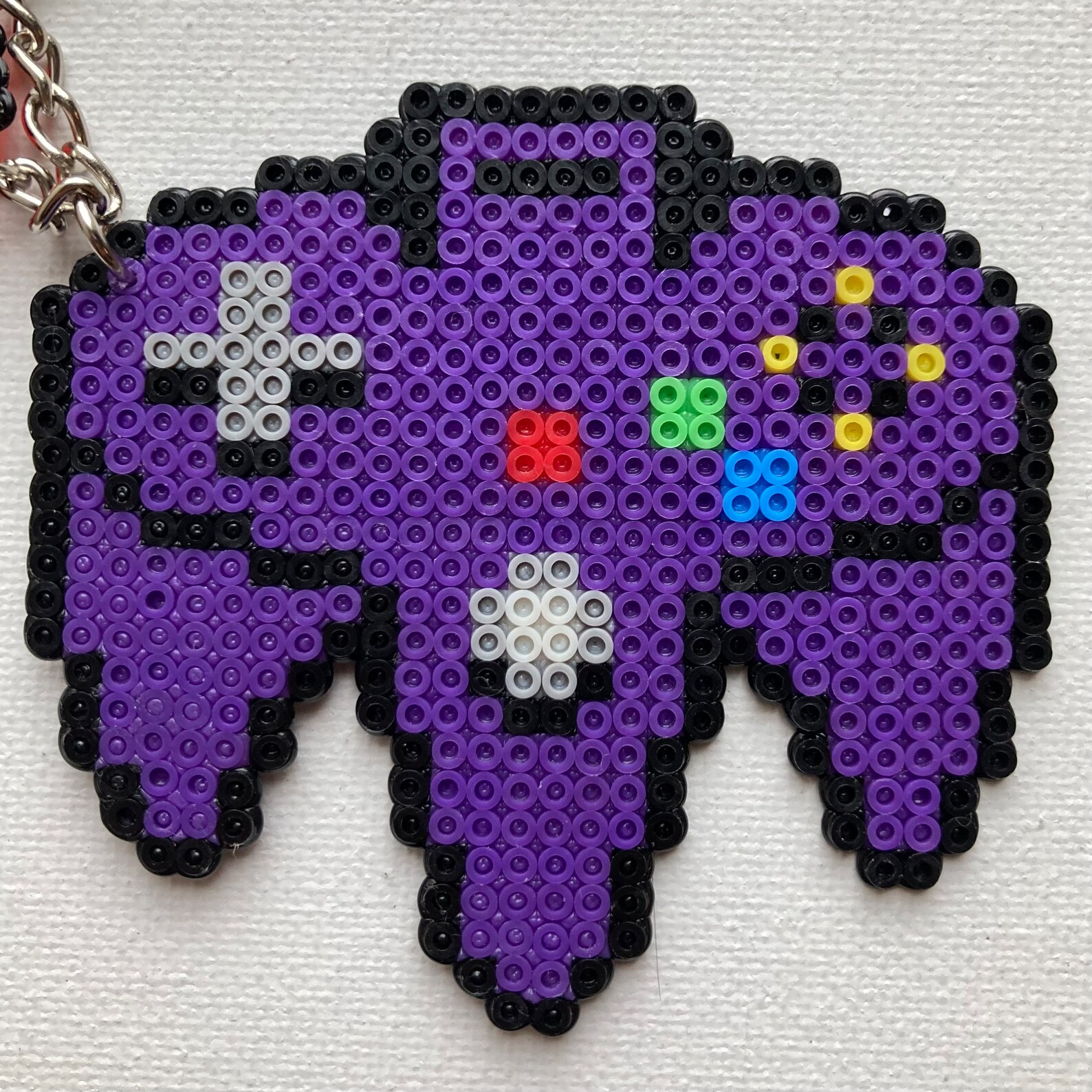 Nintendo 64 Controller Keychain | Mini Perler Beads - Etsy